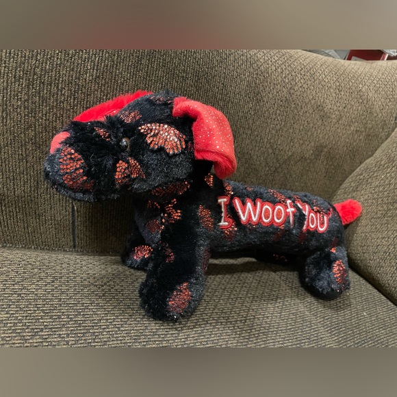 Hug Fun | Toys | Dachshund Hugfun Red Black I Woof You Weiner Dog ...